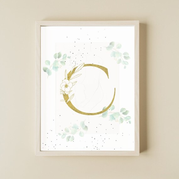 Personalized Name Poster Digital or Print Letter Initial - Etsy