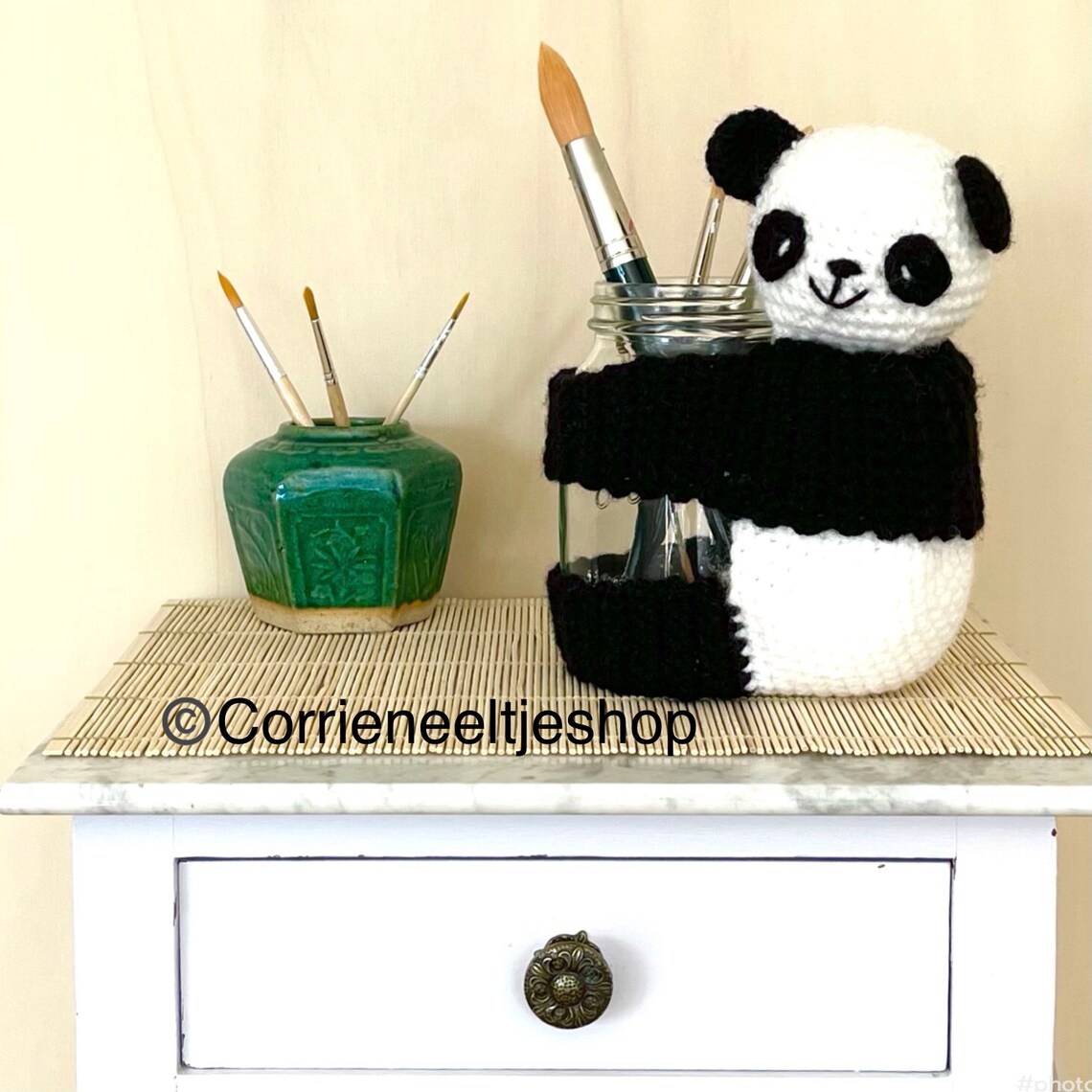 Digital Download (1 PDF: English) Cute Baby Panda Holder Crochet ...