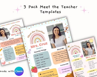 Editable Meet the Teacher Template Back to School Template - Etsy UK
