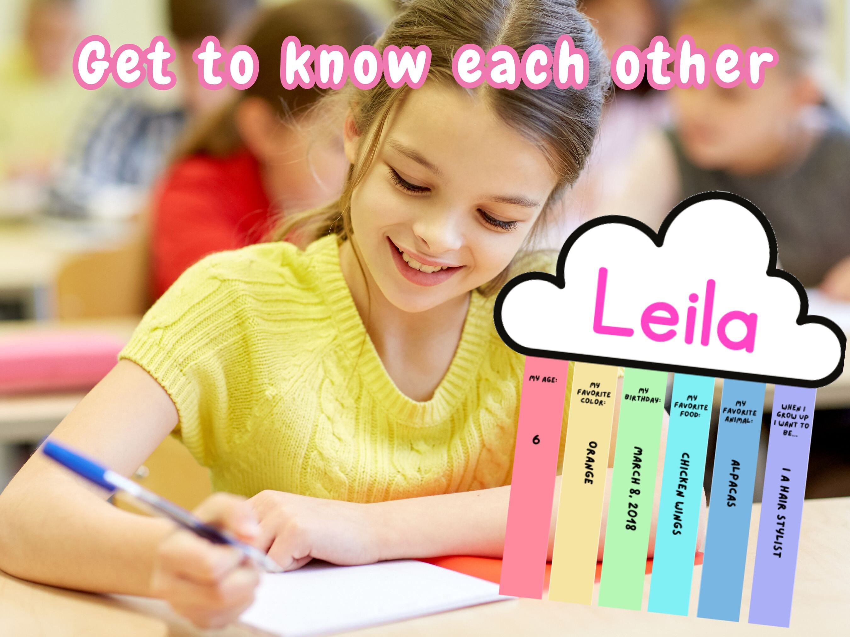 All About Me, Back to School Activity, Get to Know Me, Rainbow ...