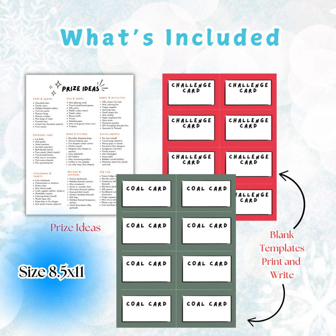 Saran Wrap Christmas Ball Game Cards, Printable Holiday Party Game ...