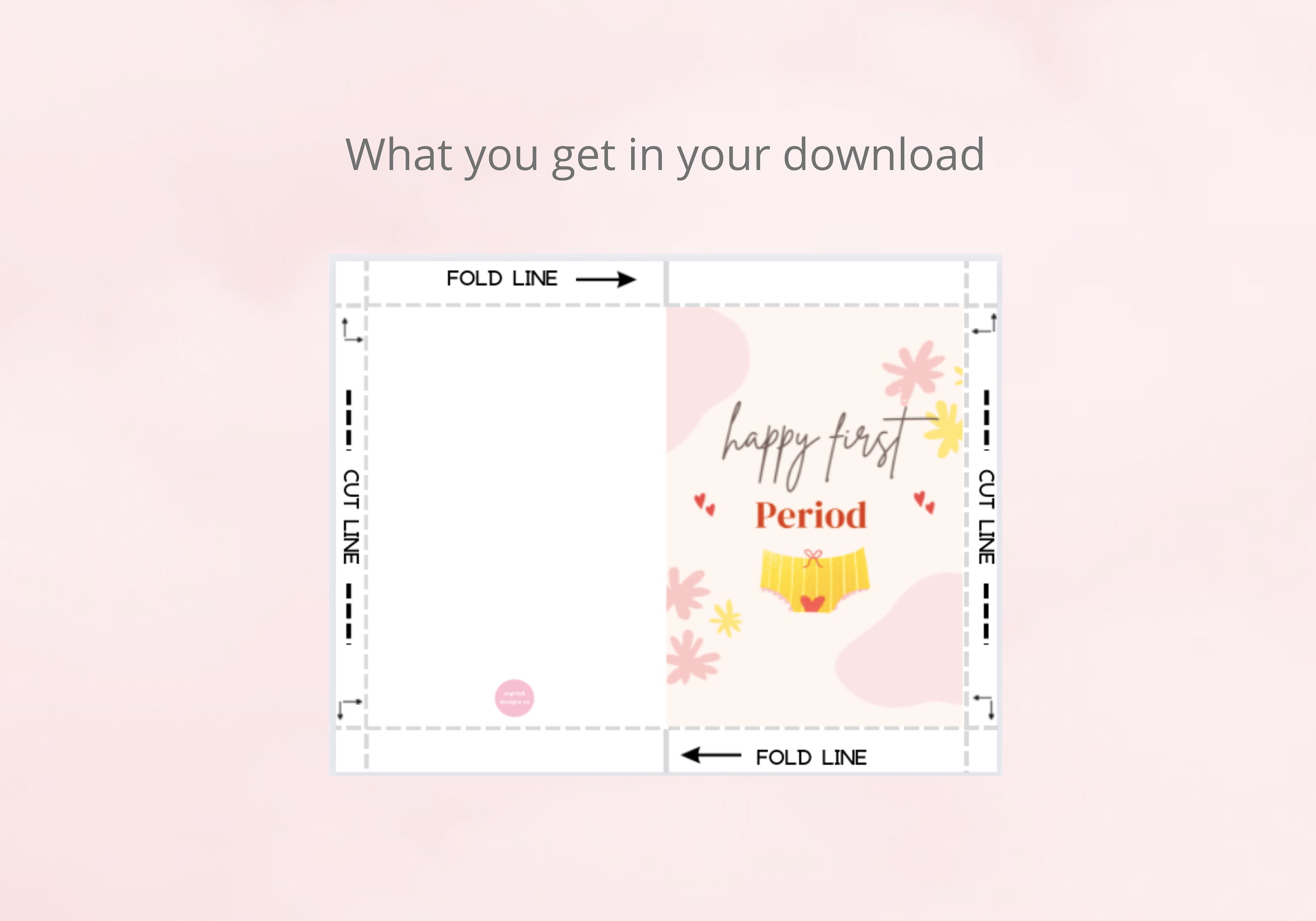 Instant Download First Period Card, Period Box, Self Care Box ...