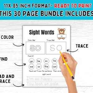 Sight Words Printable Worksheet Fry's Sight Words Tracing Worksheet ...