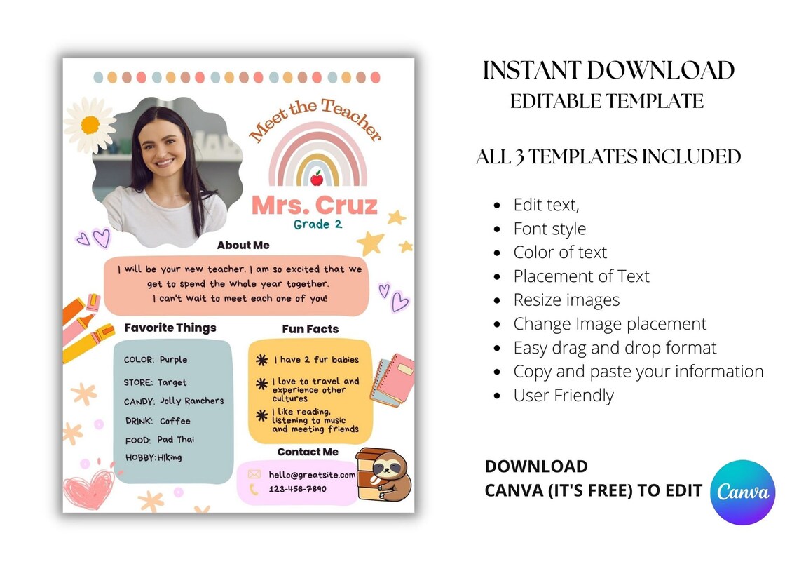 Meet the Teacher Template, Meet Your Teacher, Meet Your Teacher ...