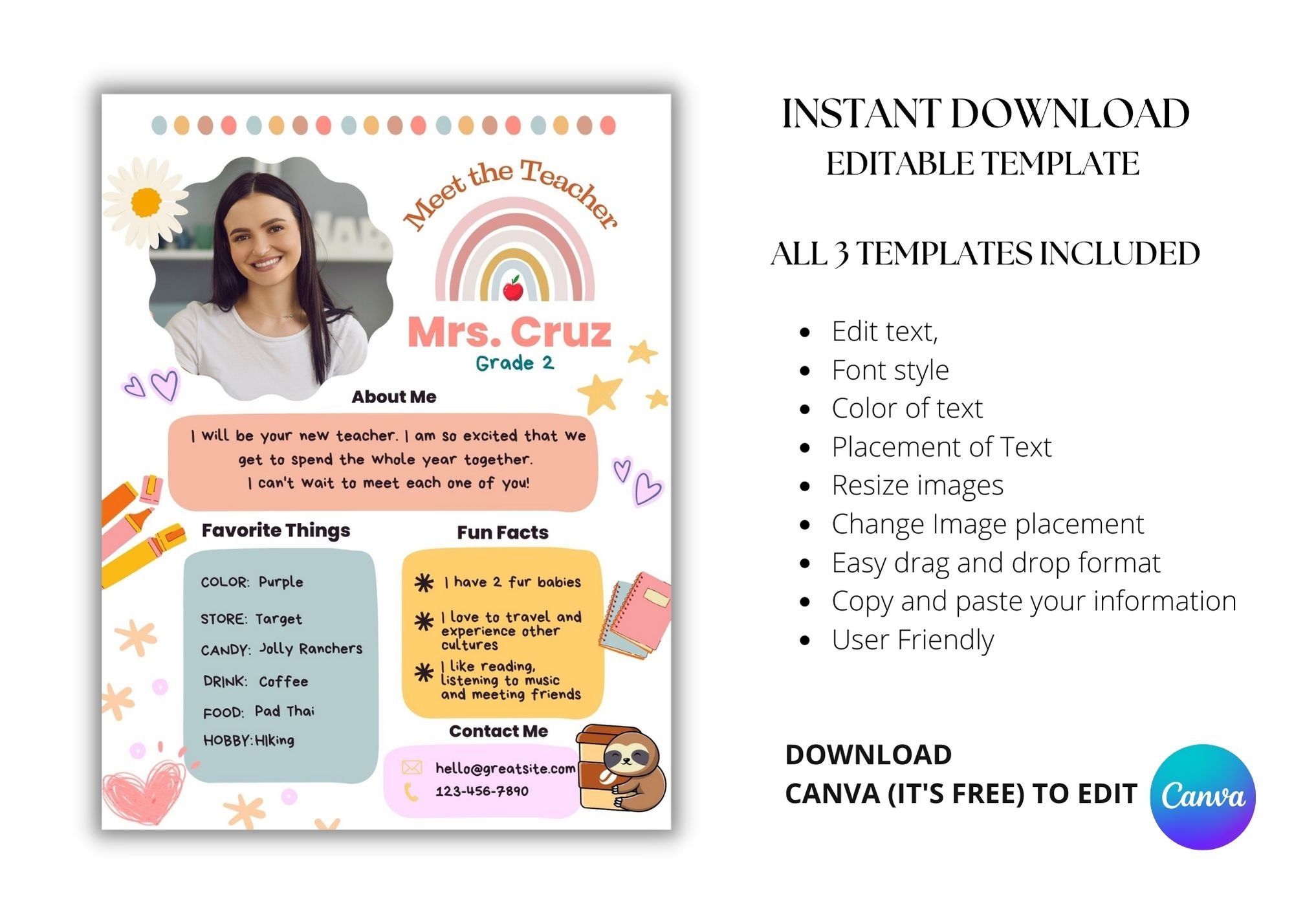 Meet the Teacher Template, Meet Your Teacher, Meet Your Teacher ...