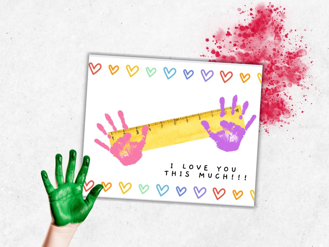 Valentine's Day Handprint Art Card,preschool Activity, Print Card ...