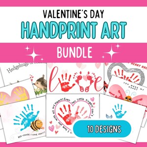 Valentine's Day Handprint Art Card,preschool Activity, Print Card ...