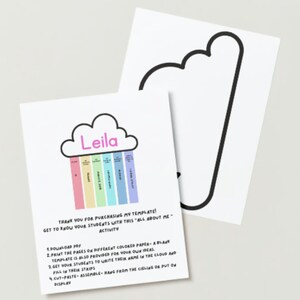 All About Me, Back to School Activity, Get to Know Me, Rainbow ...
