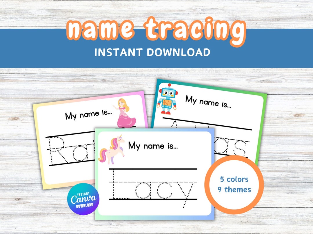 Name Tracing Worksheet, Homeschool Printable, Handwriting Practice ...