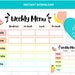 Daycare Weekly Menu, Printable Weekly Menu for Daycare, Daycare Meal ...