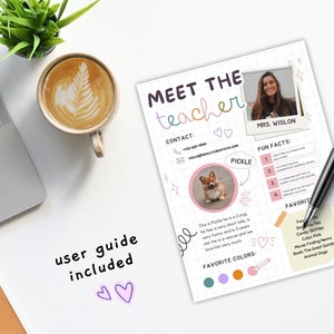 Meet the Teacher Template, Back to School Printable, Welcome Letter ...