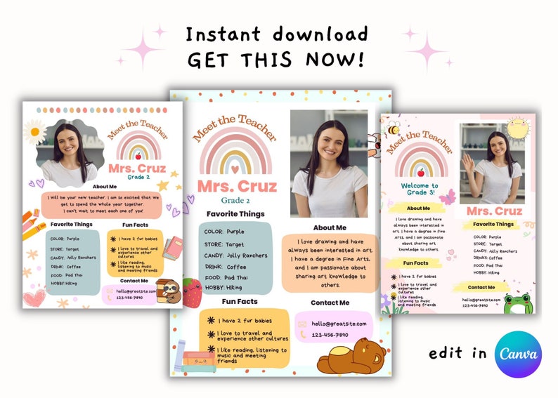 Meet the Teacher Template, Meet Your Teacher, Meet Your Teacher ...