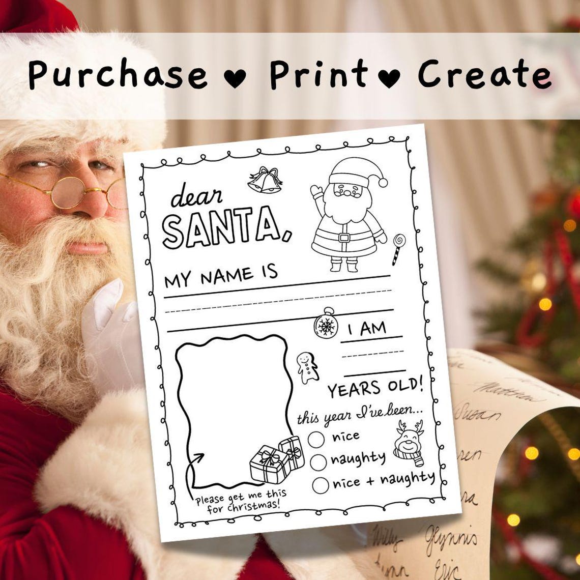 Santa's Letter, Dear Santa, Christmas Wish List, All About Me, Coloring ...