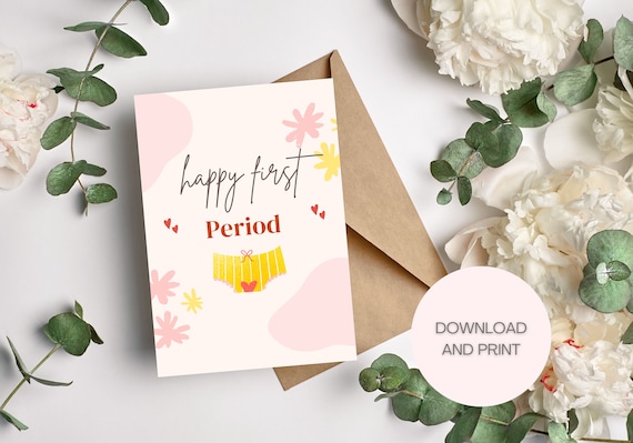 Instant Download First Period Card Period Box Self Care Box - Etsy