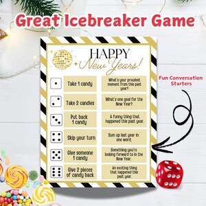 New Year's Eve Party Game, Roll the Dice Icebreaker Game, Roll the Dice ...