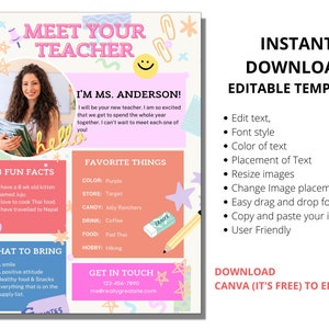 Meet the Teacher Template, Meet Your Teacher, Meet Your Teacher ...