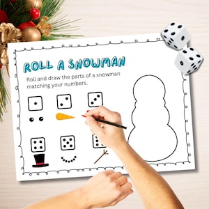 Roll A Snowman Game, Holiday Classroom Game, Homeschool Winter ...