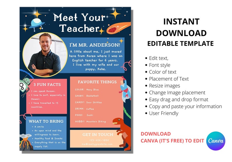 Meet the Teacher Template, Meet Your Teacher, Meet Your Teacher ...