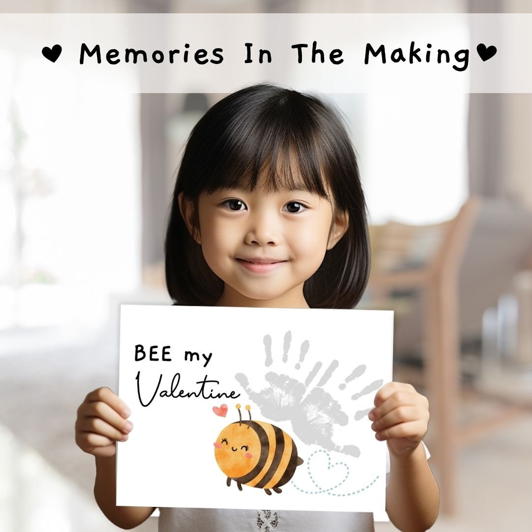 Valentine's Day Handprint Art Card,preschool Activity, Print Card ...