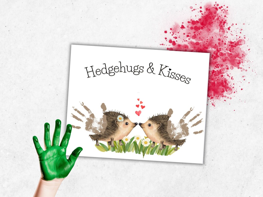 Valentine's Day Handprint Art Card,preschool Activity, Print Card ...