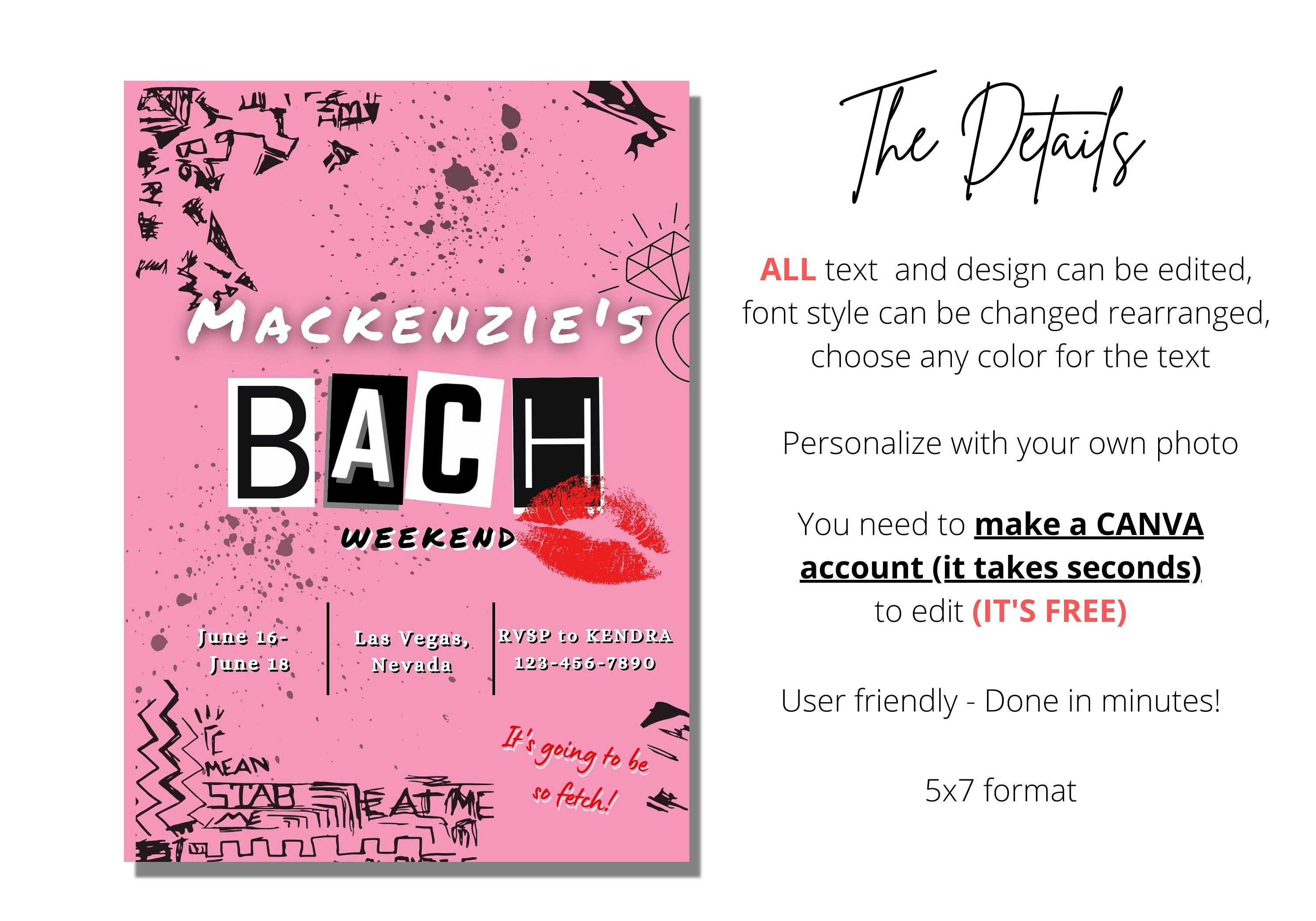 Mean Girls Bachelorette Invitation, Mean Girls Party Invitation ...