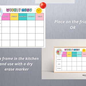 Daycare Weekly Menu, Printable Weekly Menu for Daycare, Daycare Meal ...