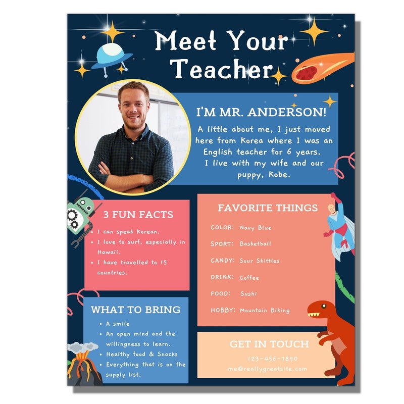 Meet the Teacher Template - Etsy