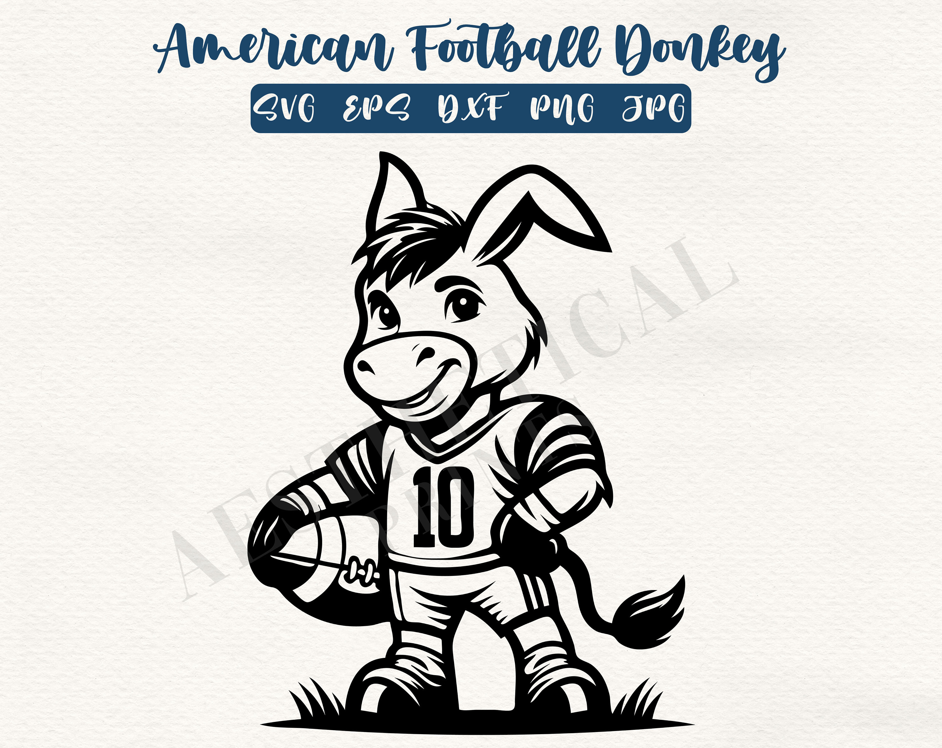 American Football Donkey Svg, Eps, Png, Dxf and Jpg - Etsy