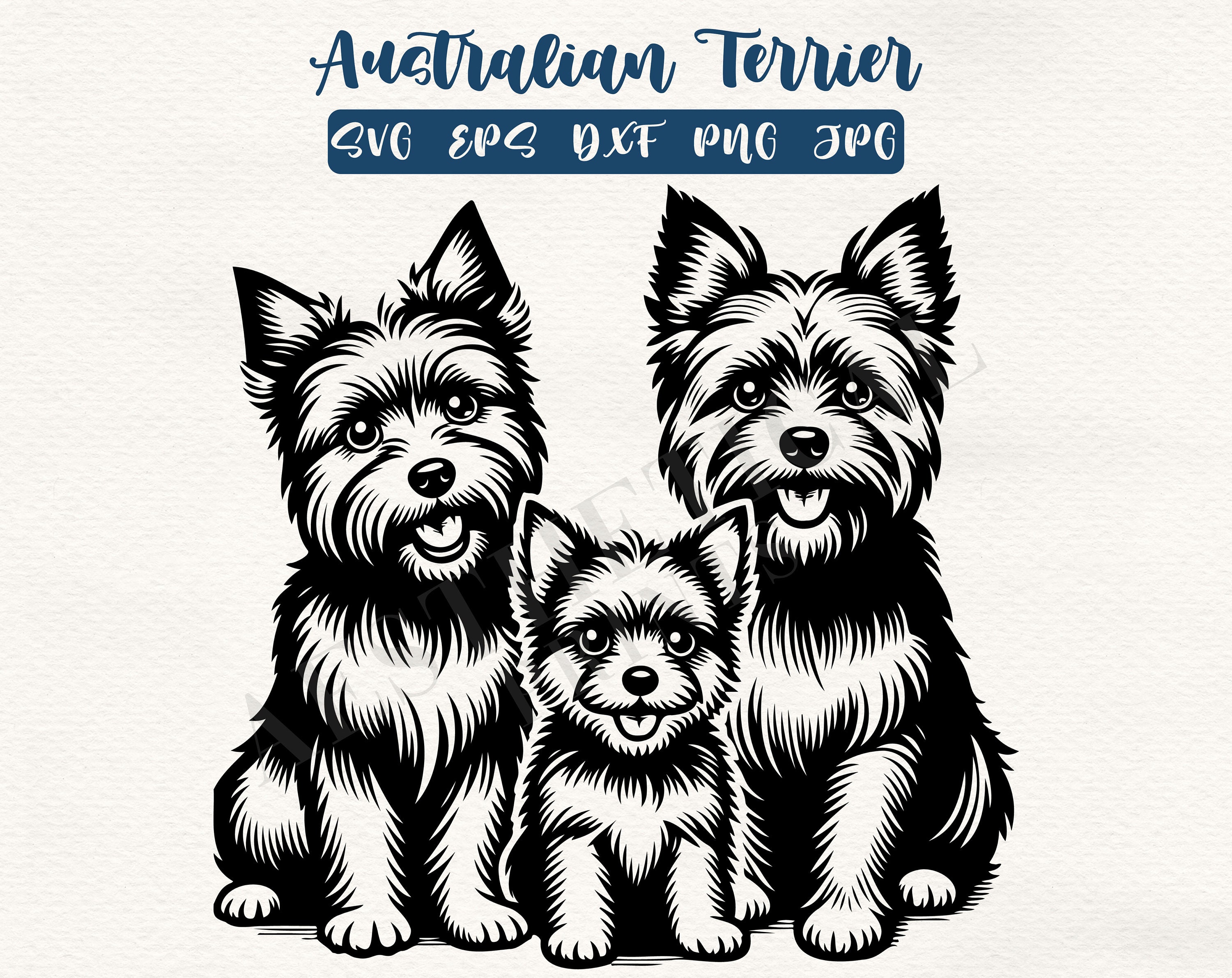 Australian Terrier Svg, Eps, Png, Dxf and Jpg - Etsy