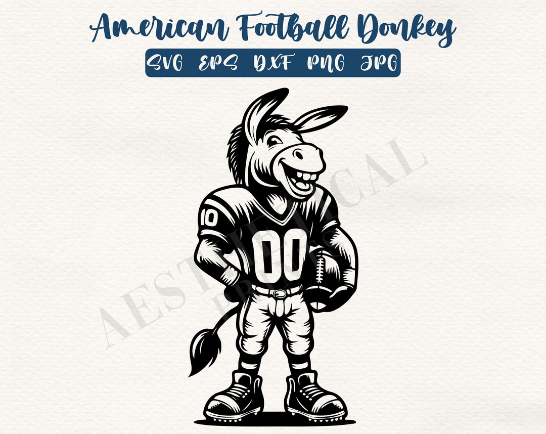 American Football Donkey Svg, Eps, Png, Dxf and Jpg 4 - Etsy