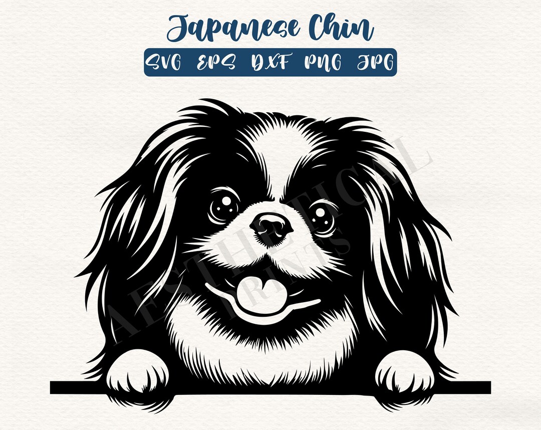 Japanese Chin Svg, Eps, Png, Dxf and Jpg - Etsy UK