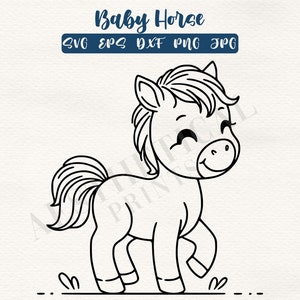 Baby Horse Svg, Eps, Png, Dxf and Jpg - Etsy