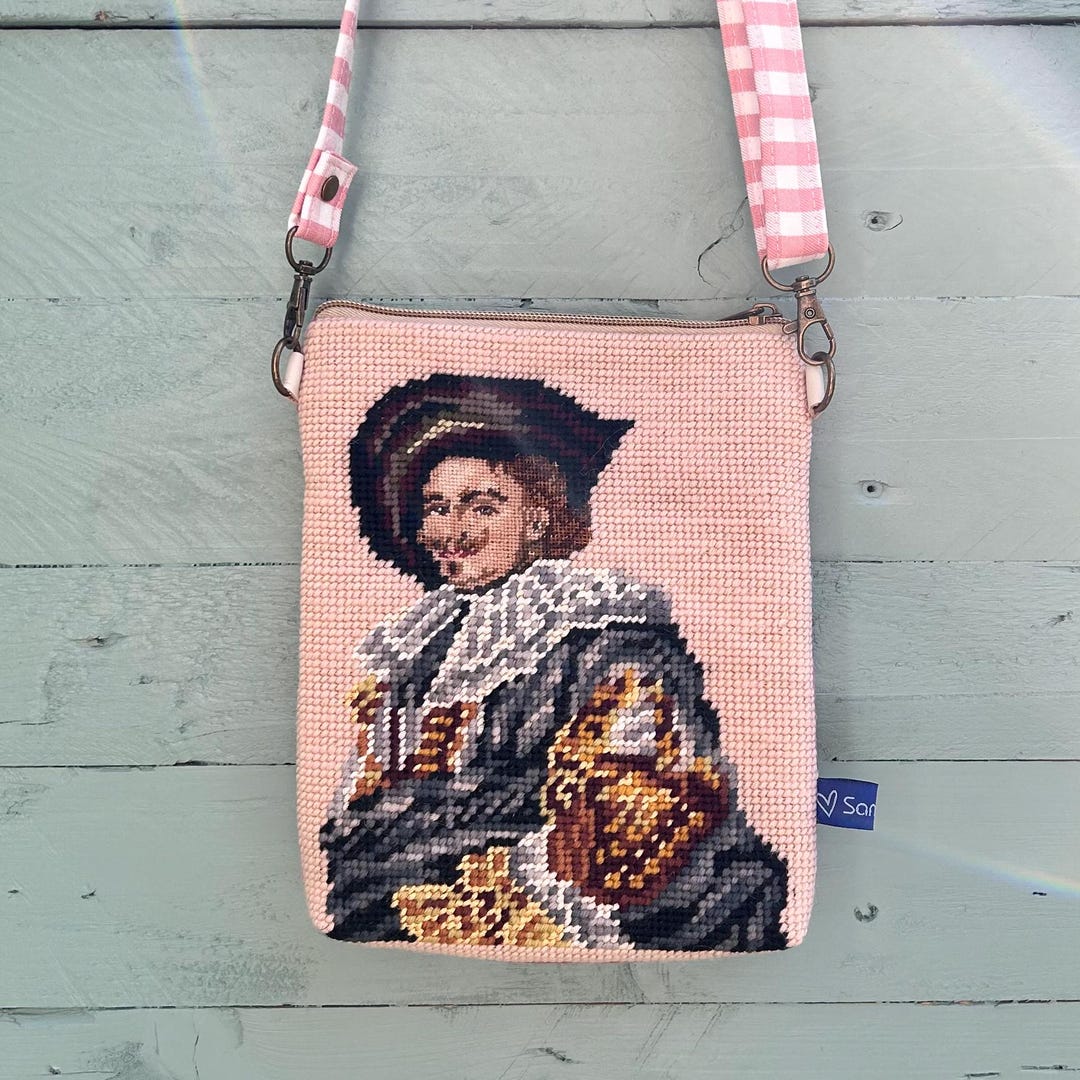 Vintage Needlepoint Cross Body Phone Bag, Featuring the Laughing ...