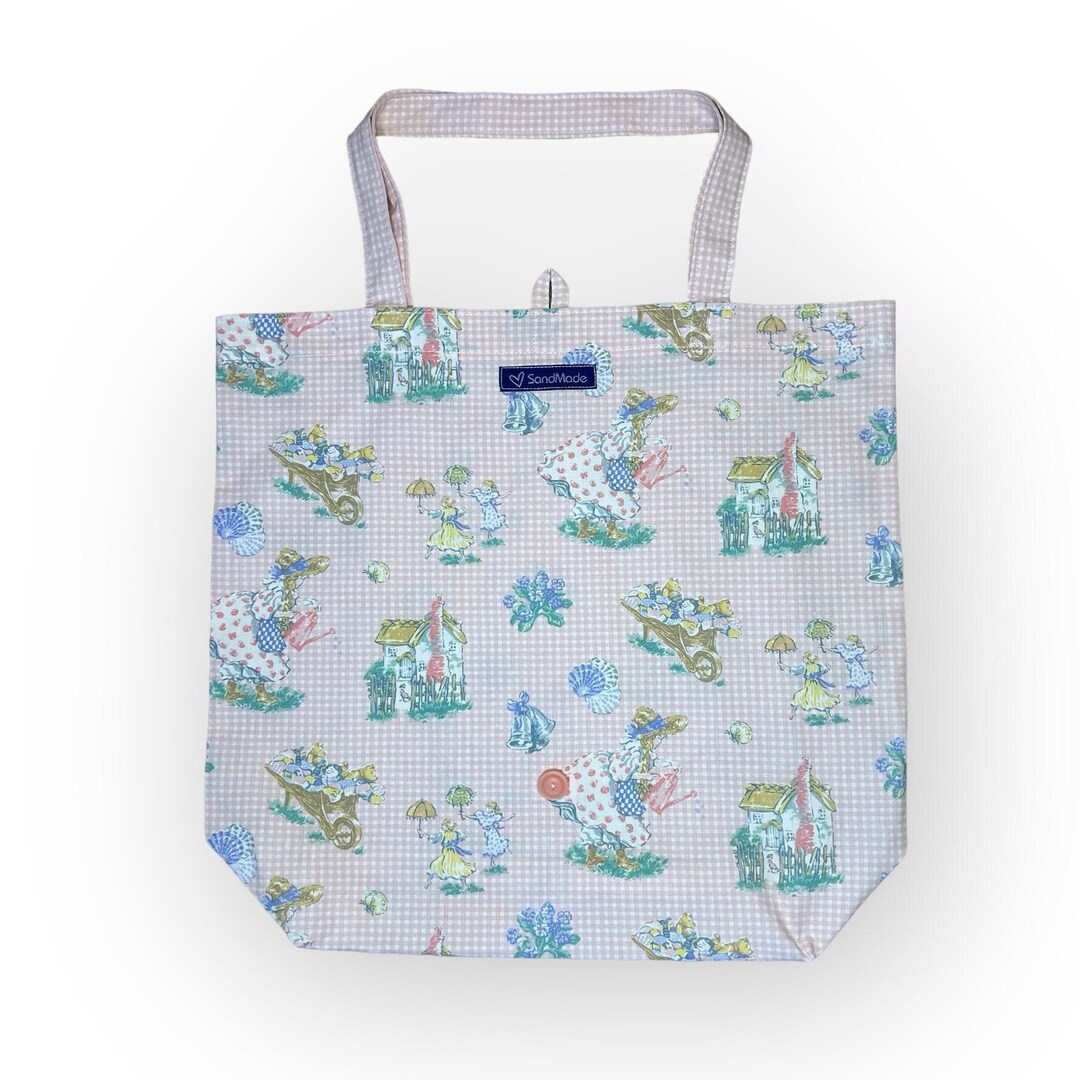 Vintage Laura Ashley Fabric Large Folding Shopping/tote Bag. 'mary Mary ...