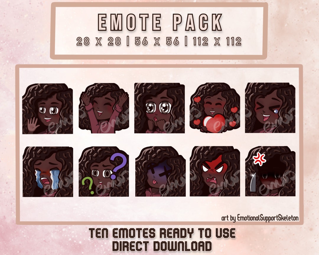 Cute Chibi Emote Pack Ten Emotes Ready to Use Long Dark - Etsy