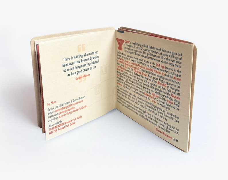 York Pocket Pub Guide - Etsy UK