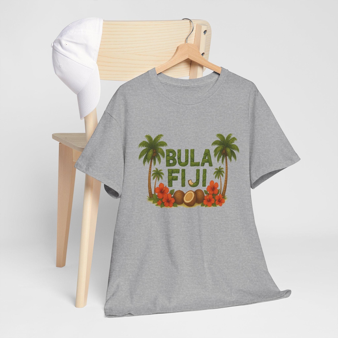 Bula Fiji Tropical Tee, Unisex Cotton Shirt, Summer Vacation Top, Gift ...