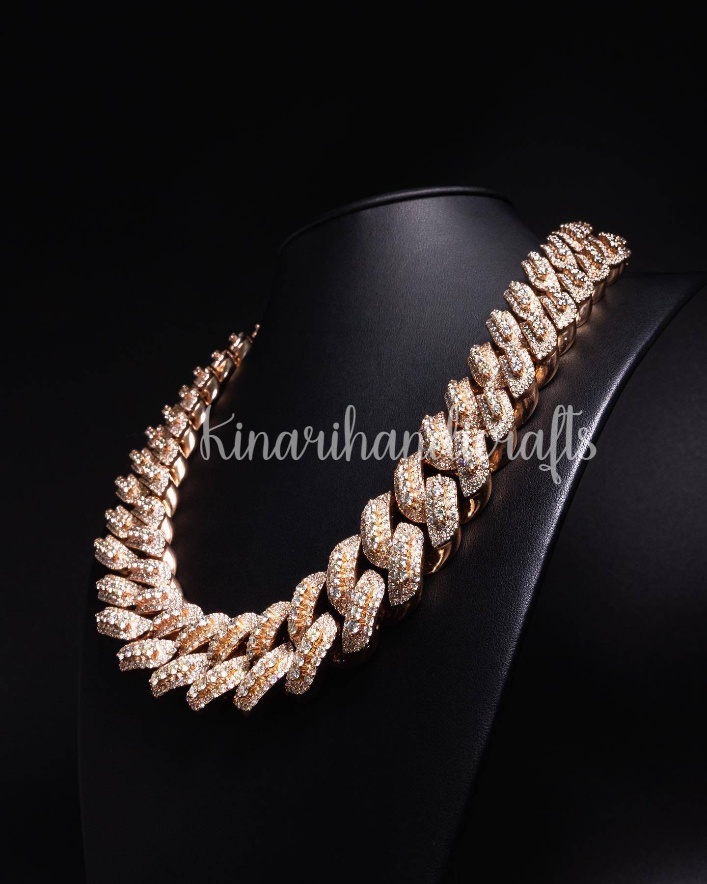 Heavy 24mm Cuban Link Chain VVS1 Quality Moissanite Diamond - Etsy