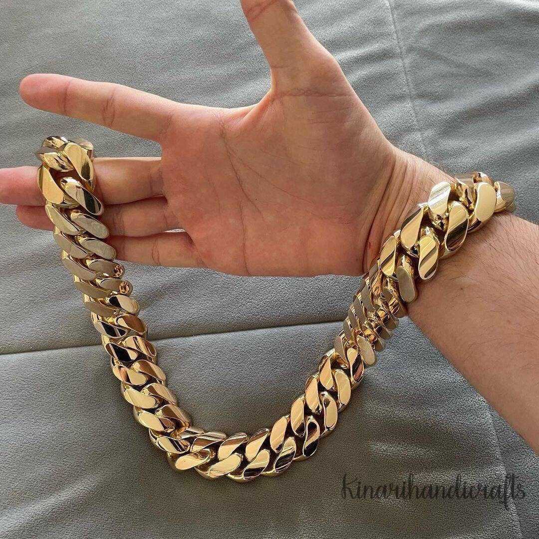 28mm 24 Miami Cuban Link Chain 1KG Heavy Solid 925 - Etsy