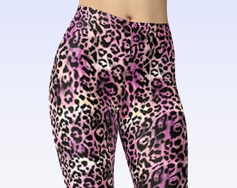 Pink Leopard Tights - Etsy