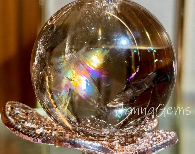 Higher Quality Smoky Citrine Quartz Sphere, Natural Tea Smoky Crystal ...