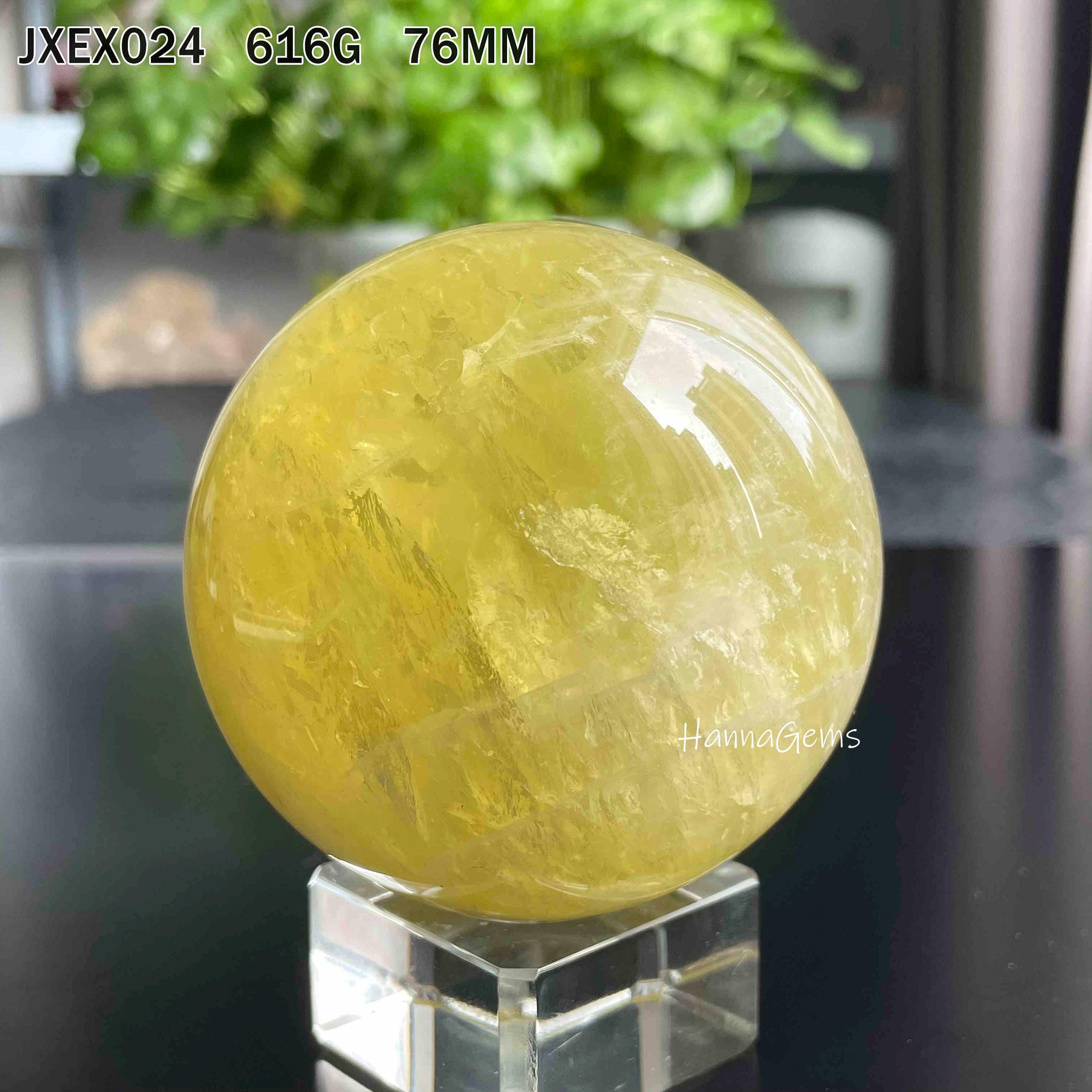 Degaussing Six Star Citrine Sphere, Citrine Crystal Gazing Sphere With ...