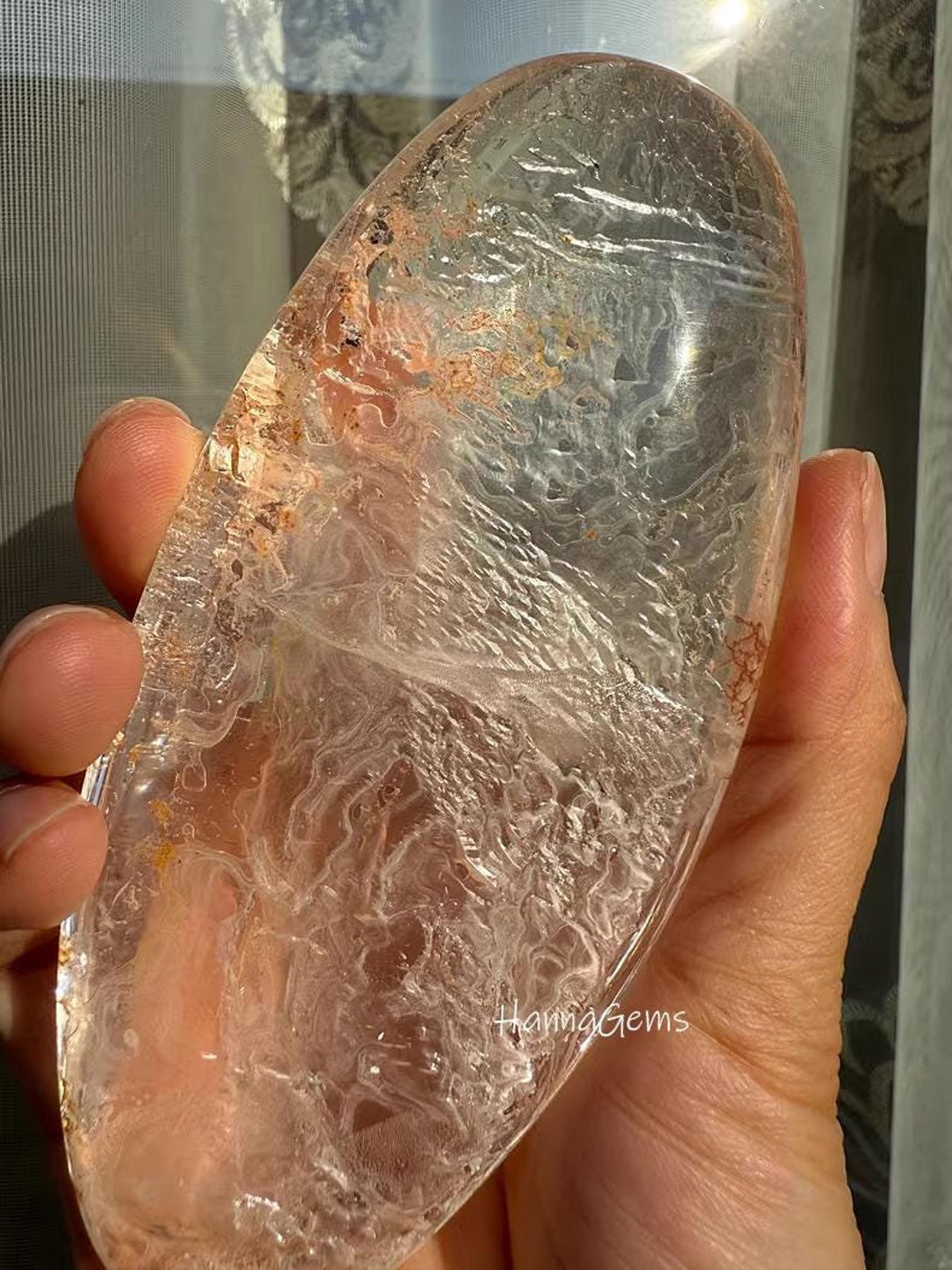 Unique Skeletal Quartz Handle Stone, Clear Skeletal Handle Crystal ...