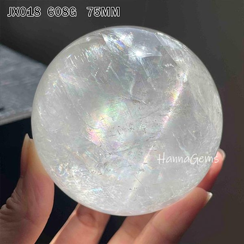 High Quality Translucent Clear Ice Cracked Sphere, Clear Calcite ...