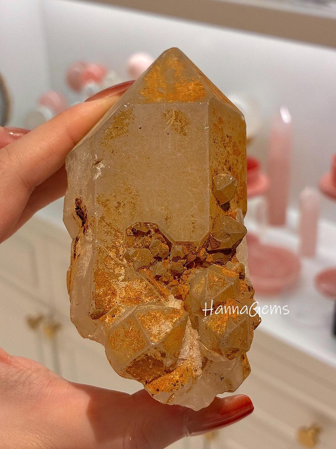 Natural Himalayan Golden Elestial Castle, Golden Elestial Quartz Stone ...