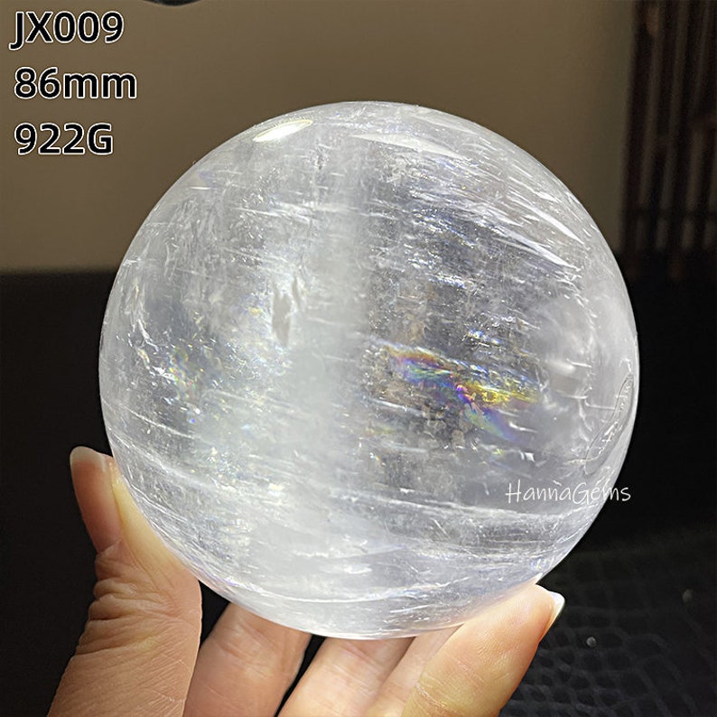 High Quality Translucent Clear Ice Cracked Sphere, Clear Calcite ...