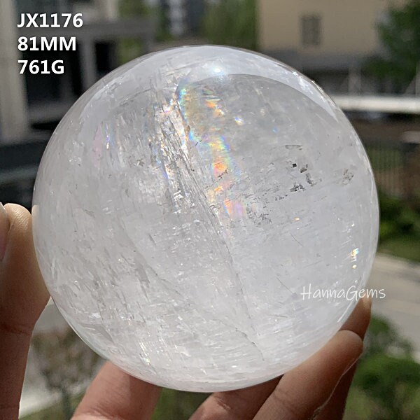 High Quality Translucent Clear Ice Cracked Sphere, Clear Calcite ...