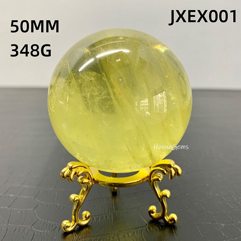 Degaussing Six Star Citrine Sphere, Citrine Crystal Gazing Sphere With ...