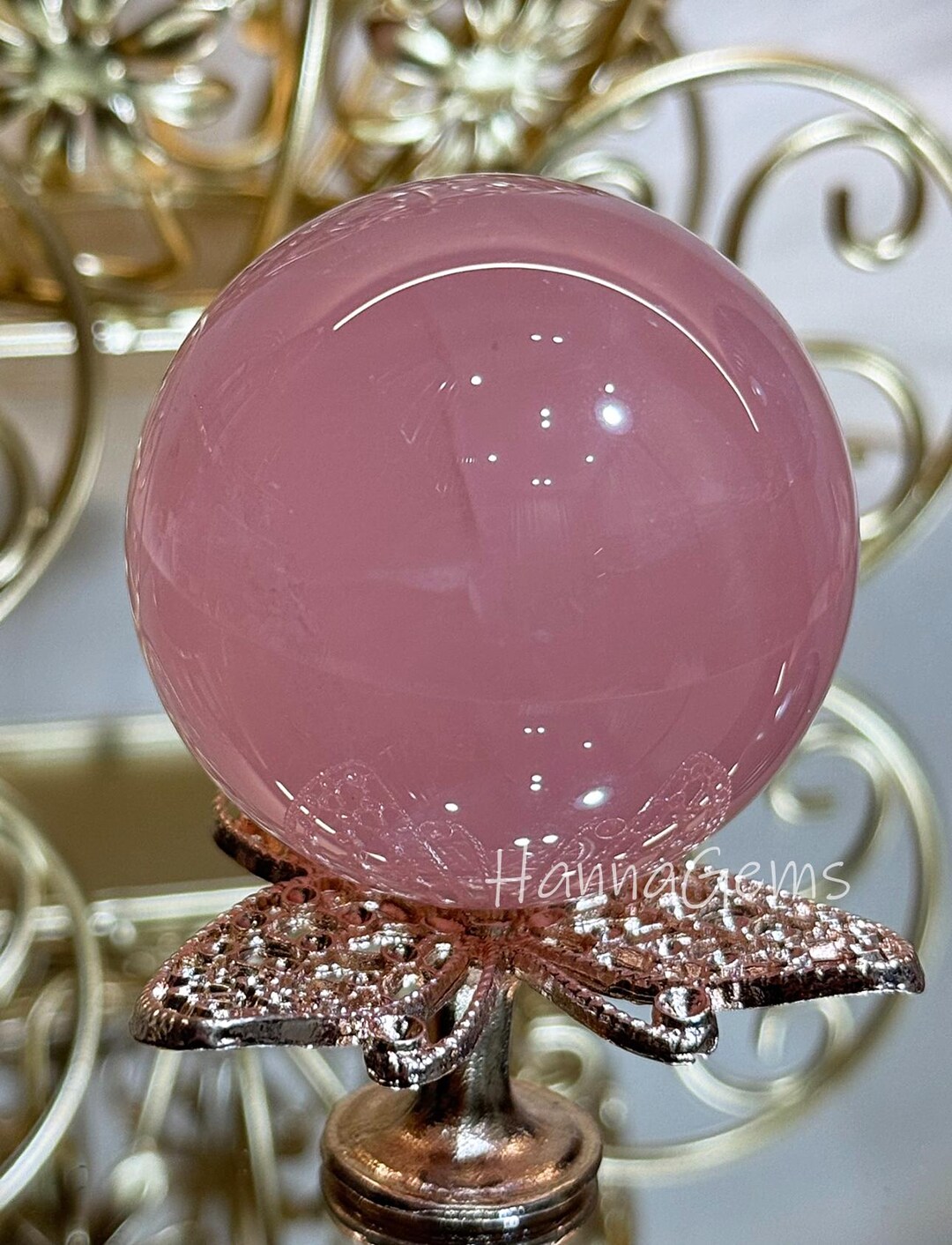 Higher Quality Rose Quartz Sphere, Natural Stunning Rose Crystal Ball ...