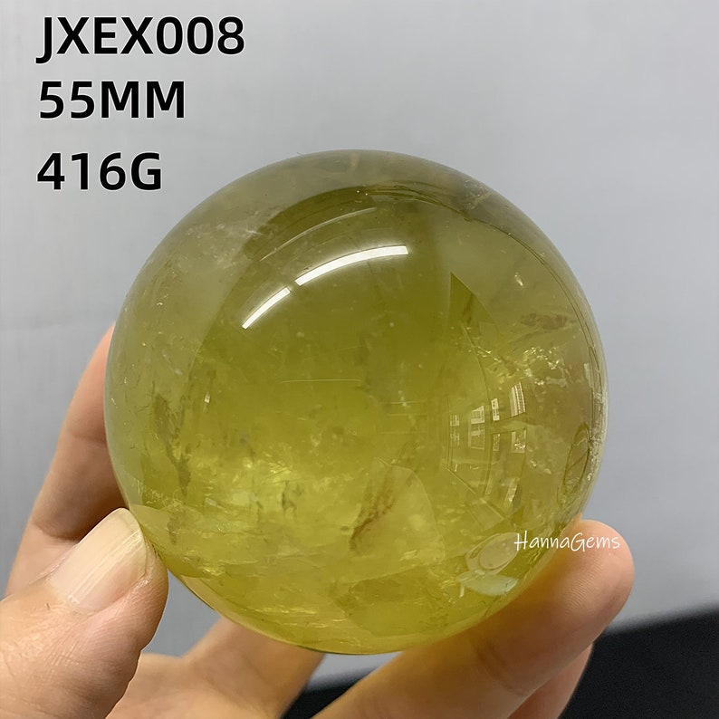 Degaussing Six Star Citrine Sphere, Citrine Crystal Gazing Sphere With ...
